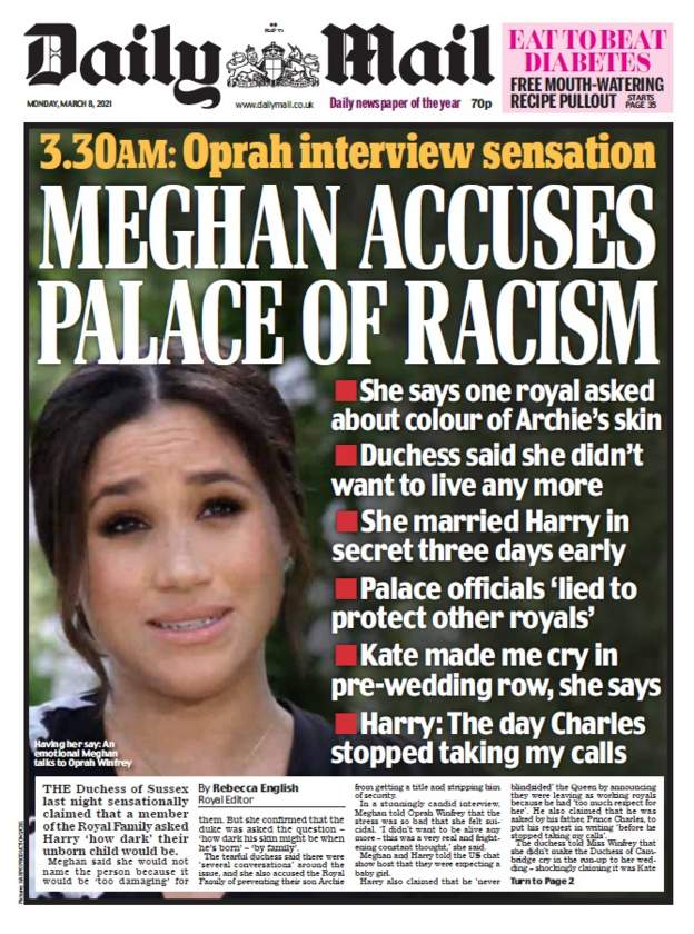 Meghan and Harry Touch Nerves on Racism - journal-isms.com